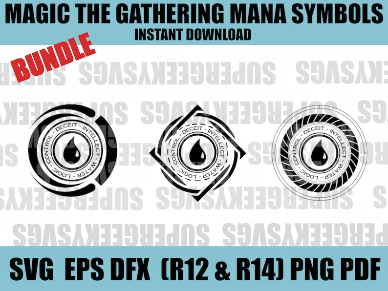 MTG SVG Magic the Gathering Cricut Bundle MTG Mana Magic the Gathering ...