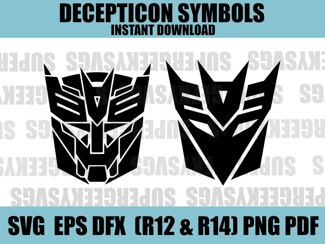 Decepticon Symbols SVG Megatron Cricut Cut File 80s Cartoons for ...