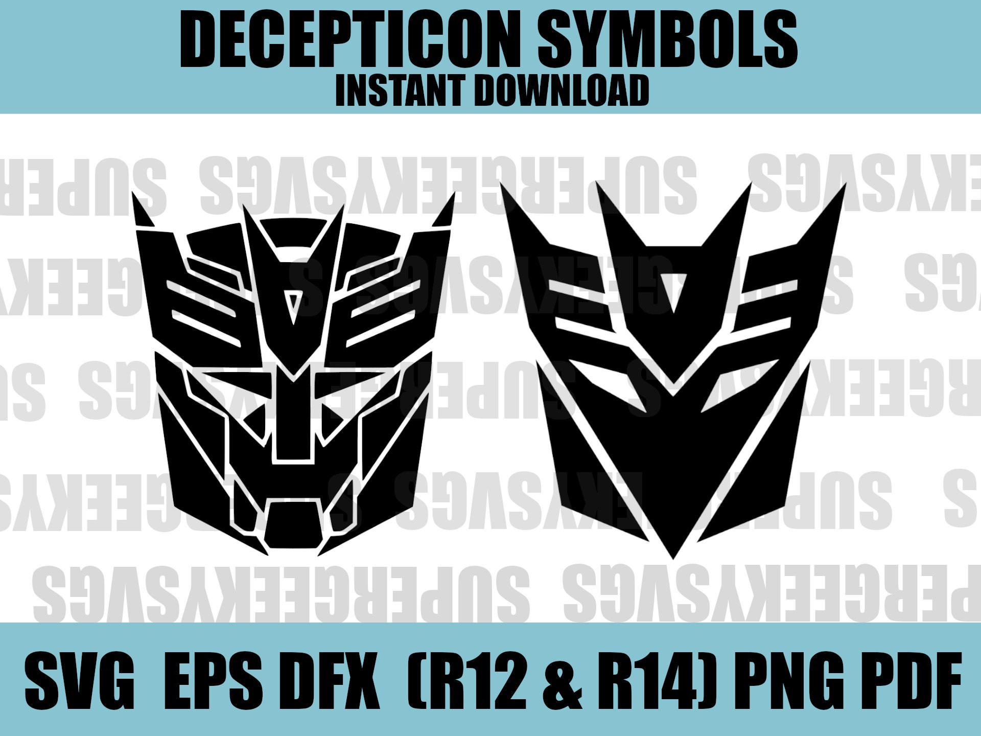 Decepticon Symbols SVG Megatron Cricut Cut File 80s Cartoons for ...