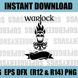 Dungeons and Dragons Player Class SVG Warlock Dungeon and Dragon Cricut ...