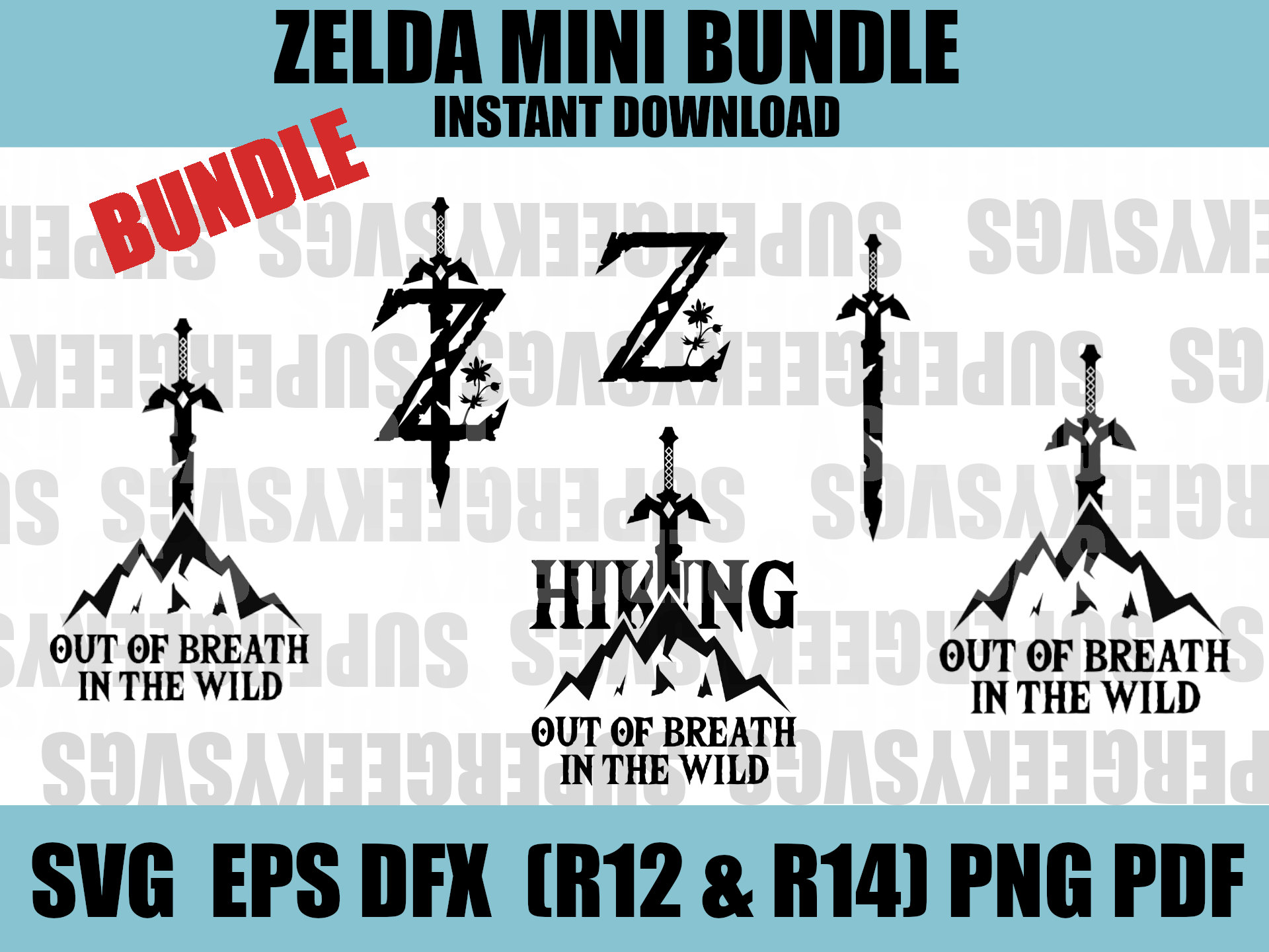 Zelda Out Breath of the Wild SVG With Sword Cricut Bundle Link for ...