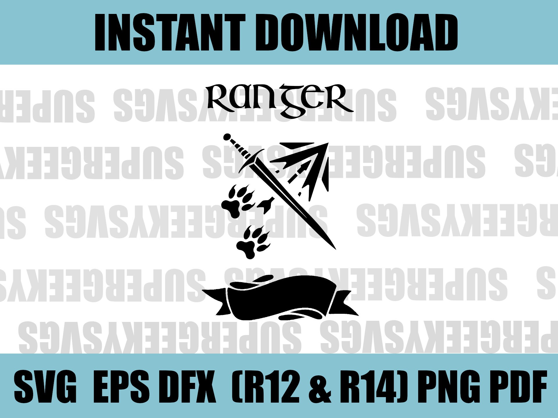 Dungeons and Dragons Player Class SVG Ranger Dungeon and Dragon Cricut ...