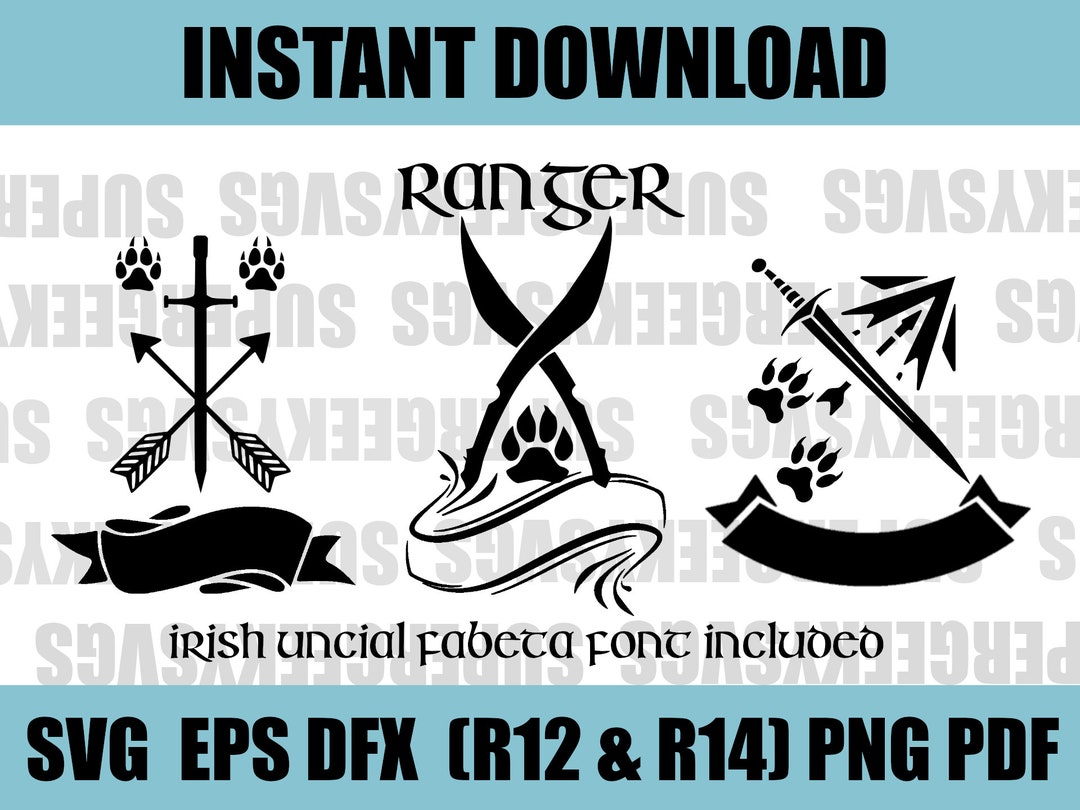 Dungeons and Dragons Player Class SVG Ranger Dungeon and Dragon Cricut ...