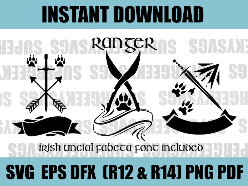 Dungeons and Dragons Player Class SVG Ranger Dungeon and Dragon Cricut ...