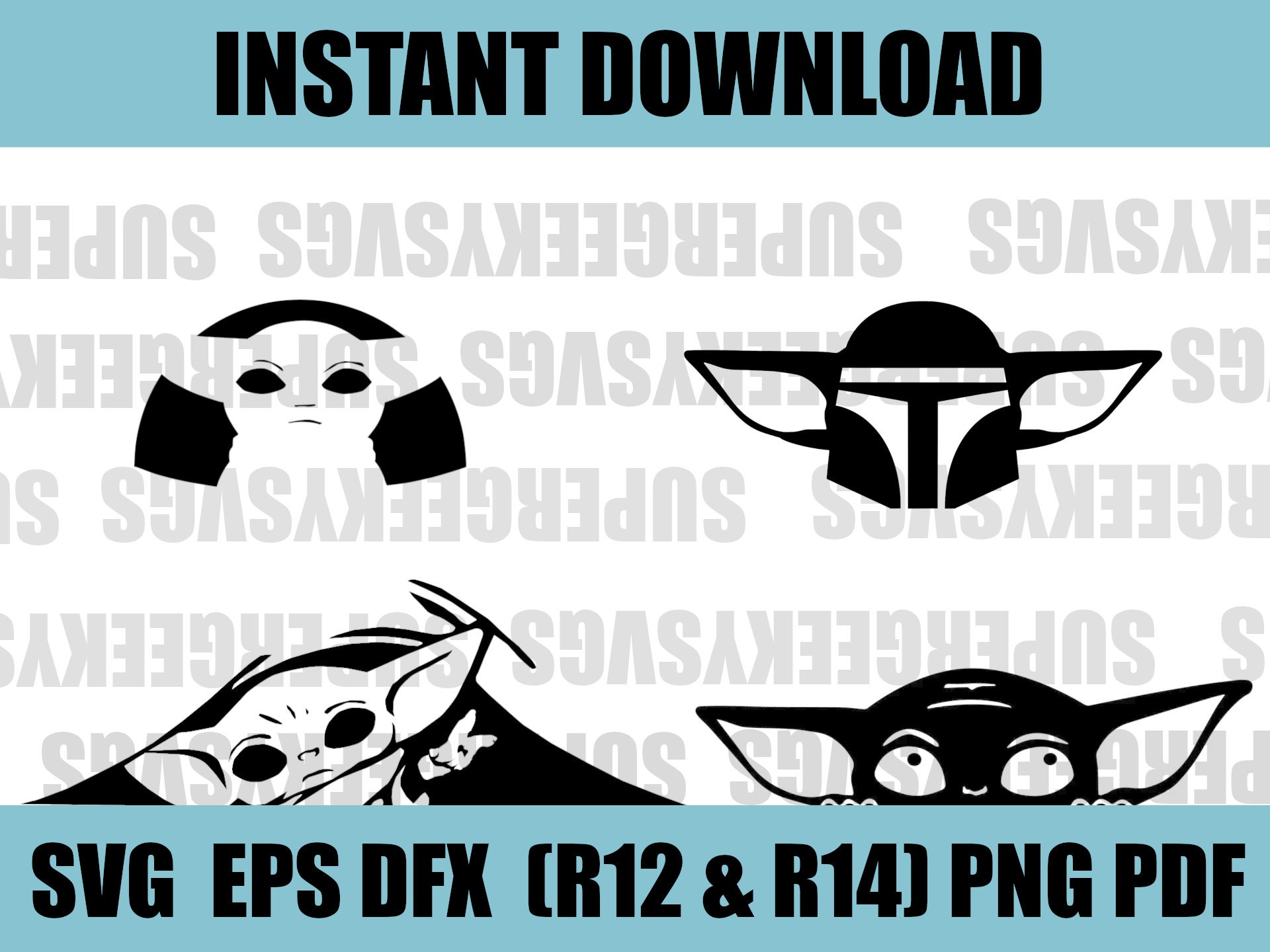 Grogu, the Child, Mandalorian, Star Wars, SVG Cricut, Cut File, Vector ...