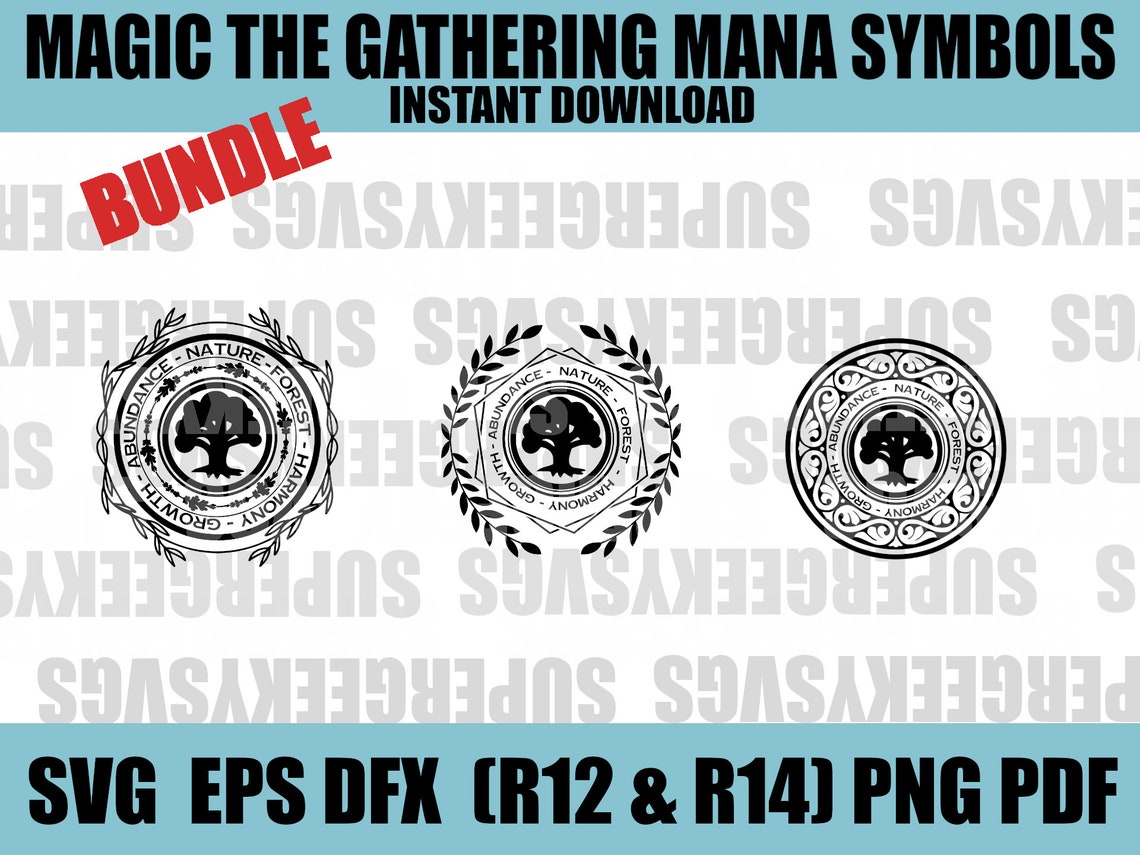 MTG SVG Magic the Gathering Cricut Bundle MTG Mana Magic the Gathering ...