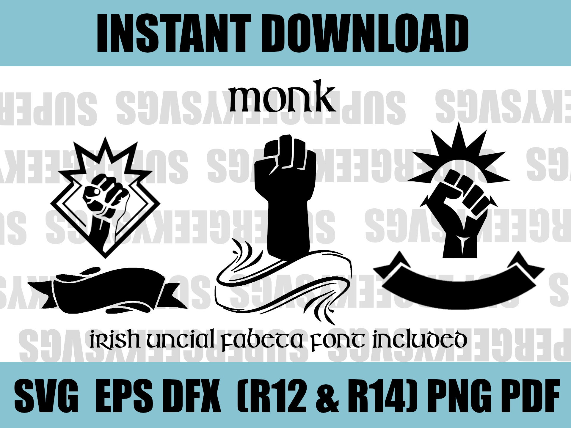 Dungeons and Dragons Player Class SVG Monk Dungeon and Dragon Cricut ...