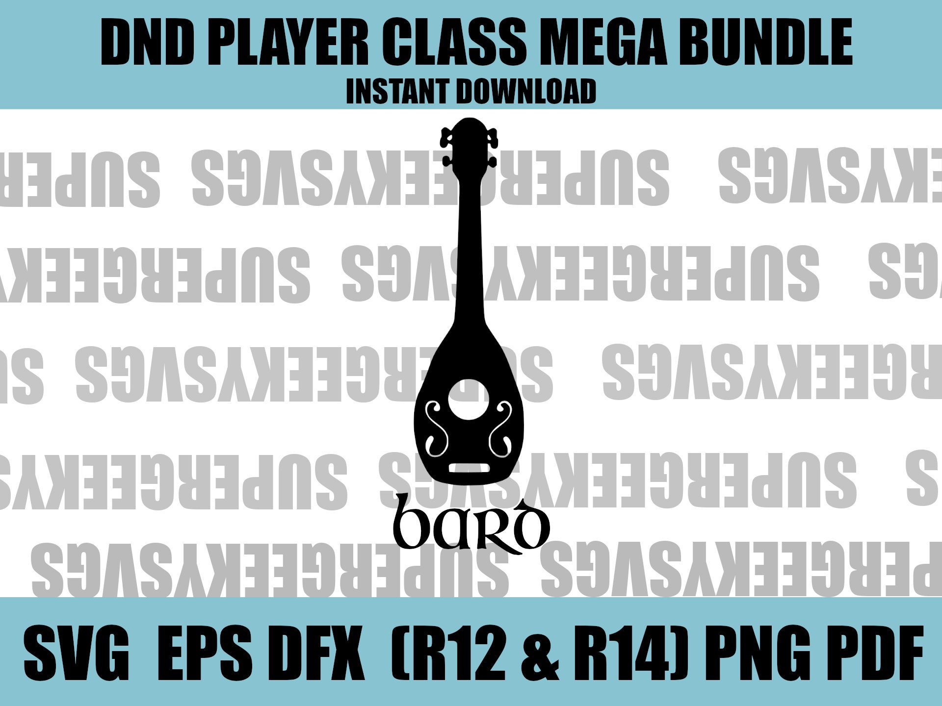 Dungeons and Dragons Player Class SVG Bard Dungeon and Dragon Cricut ...