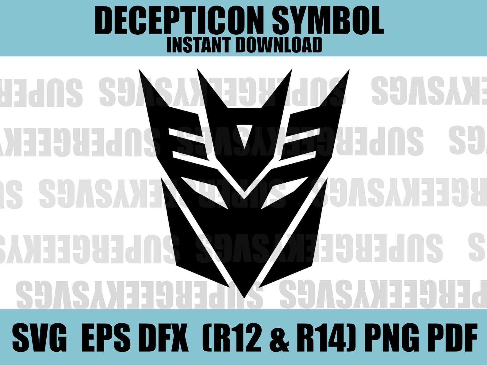 Decepticon Symbol SVG Megatron Cricut Cut File 80s Cartoons for ...