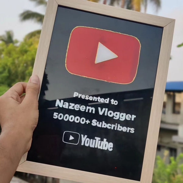 Custom Youtube Play Button - Etsy