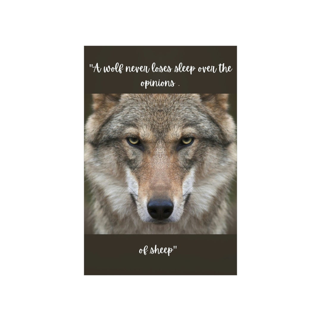 Inspirational Wolf Poster - Etsy