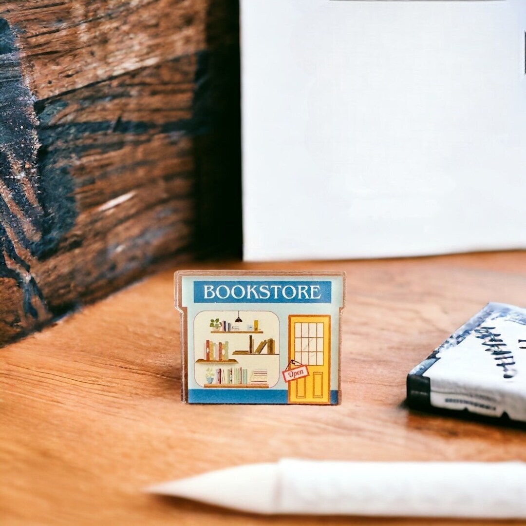 Cute Book Lover Acrylic Pin, Bookish Bookstore Pin, Bookworm Gift Idea ...