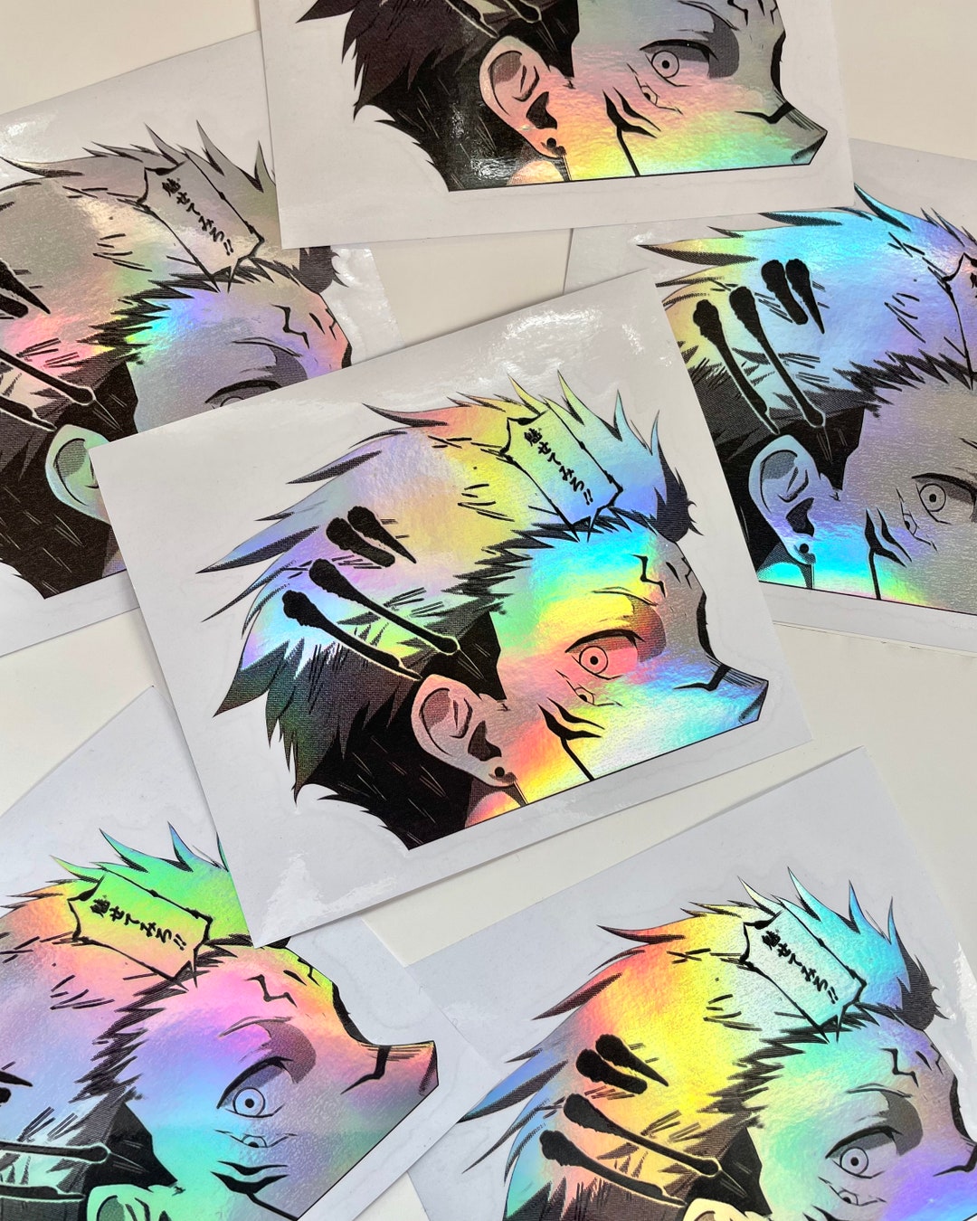 Holo Anime Sticker / Anime Laptop Sticker / Waterproof Anime Decal - Etsy