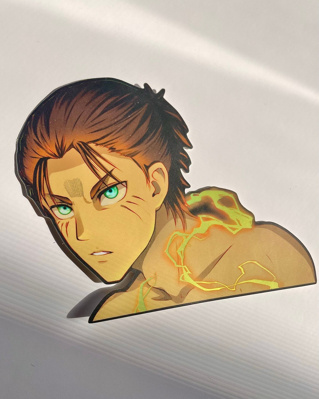 Holo Fighter Sticker / Holographic Anime Sticker / Waterproof Anime ...