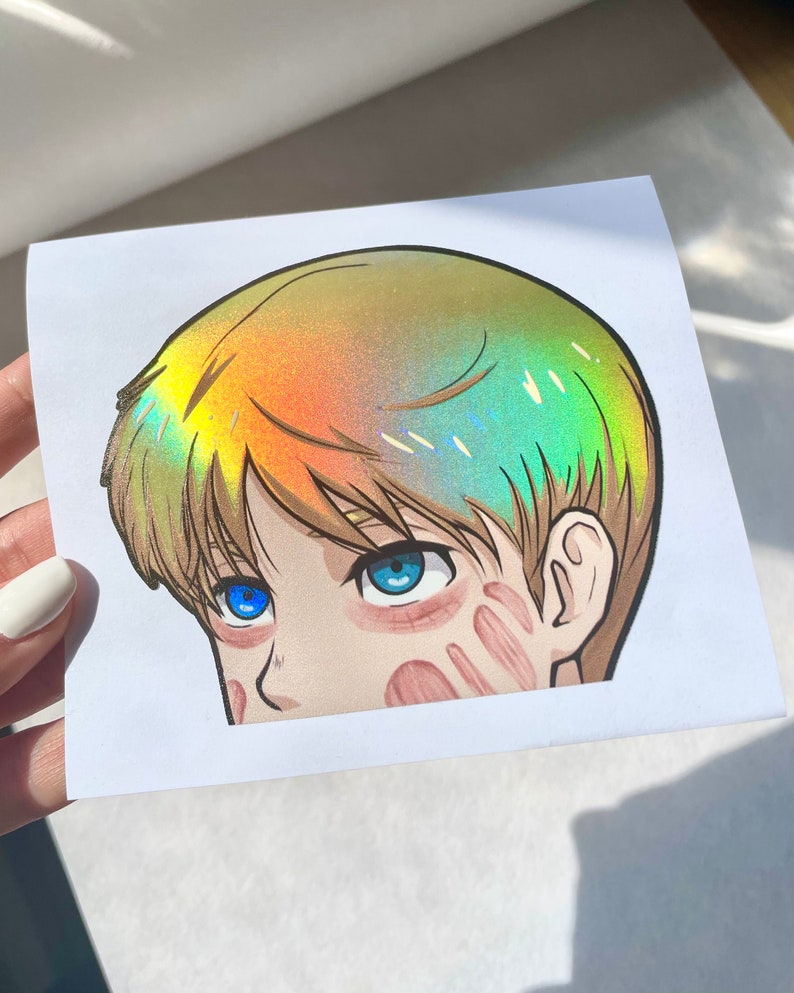 Holo Anime Stickers / Anime Laptop Sticker / Waterproof Anime - Etsy