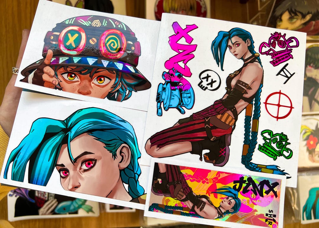 Arcane Stickers / Jinx Sticker / League of Legends / Isha and Jinx Car ...