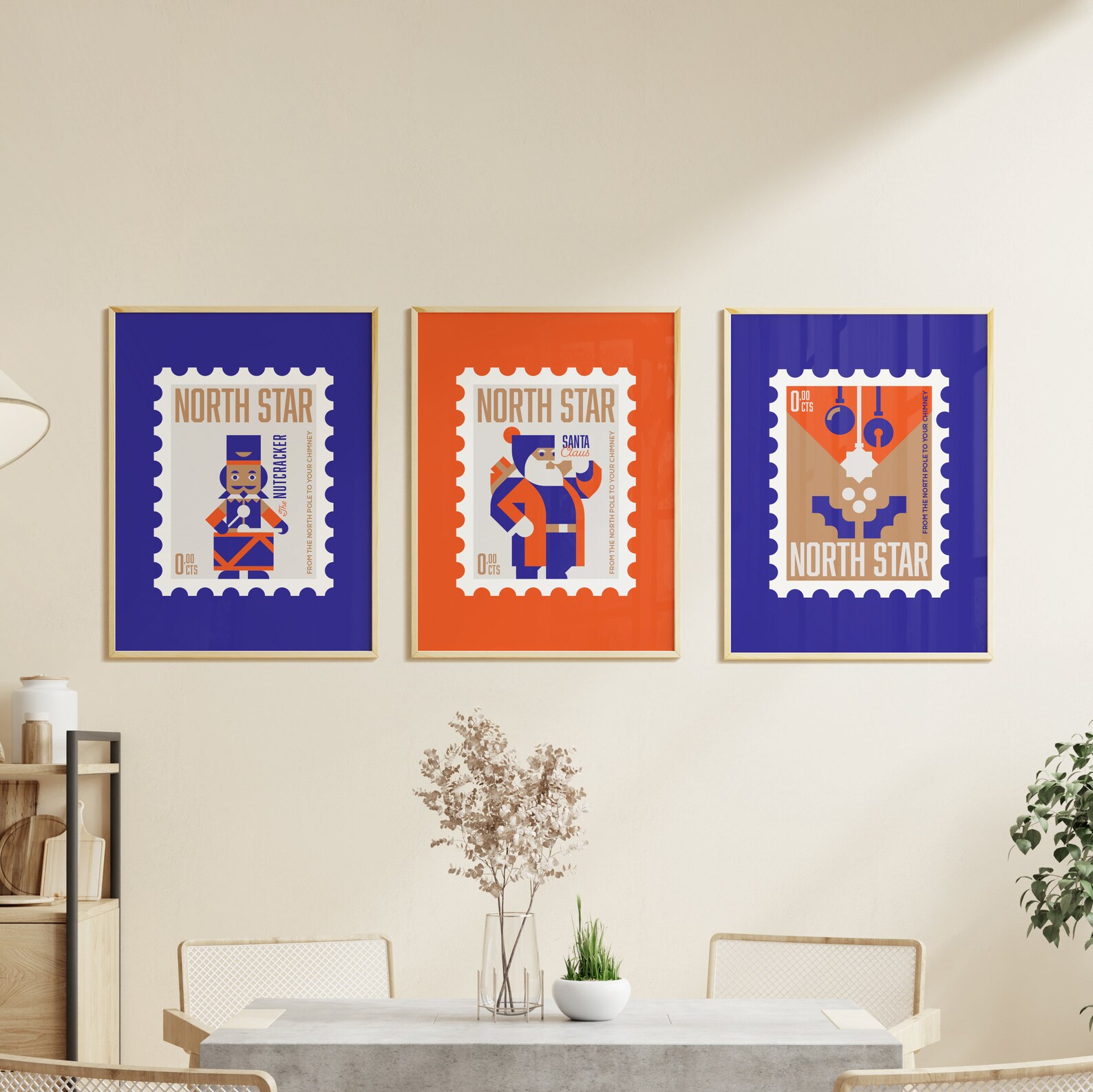 Santa Set of 3 Posters, Child Baby Toddler Newborn, Infant Nursery Room ...