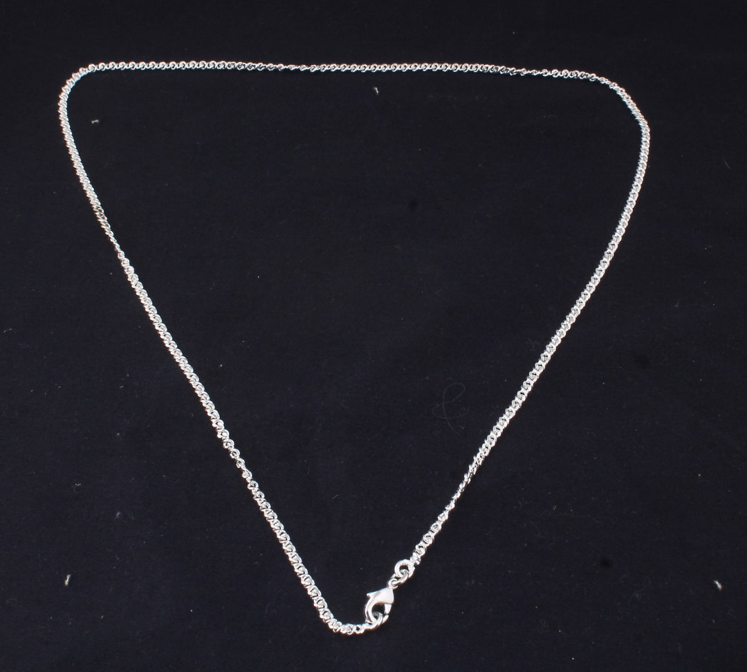 Minimalist Solid Silver Chain, Unique Design Fashionable Silver Chain ...