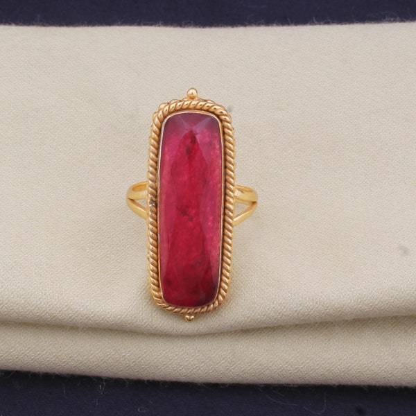 Red Jade Ring - Etsy