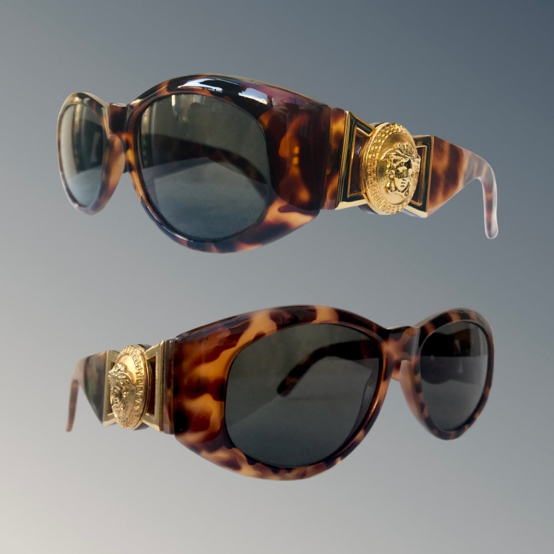 GIANNI VERSACE Vintage Gold Medusa 1996 Tortoise Shell Sunglasses - Etsy