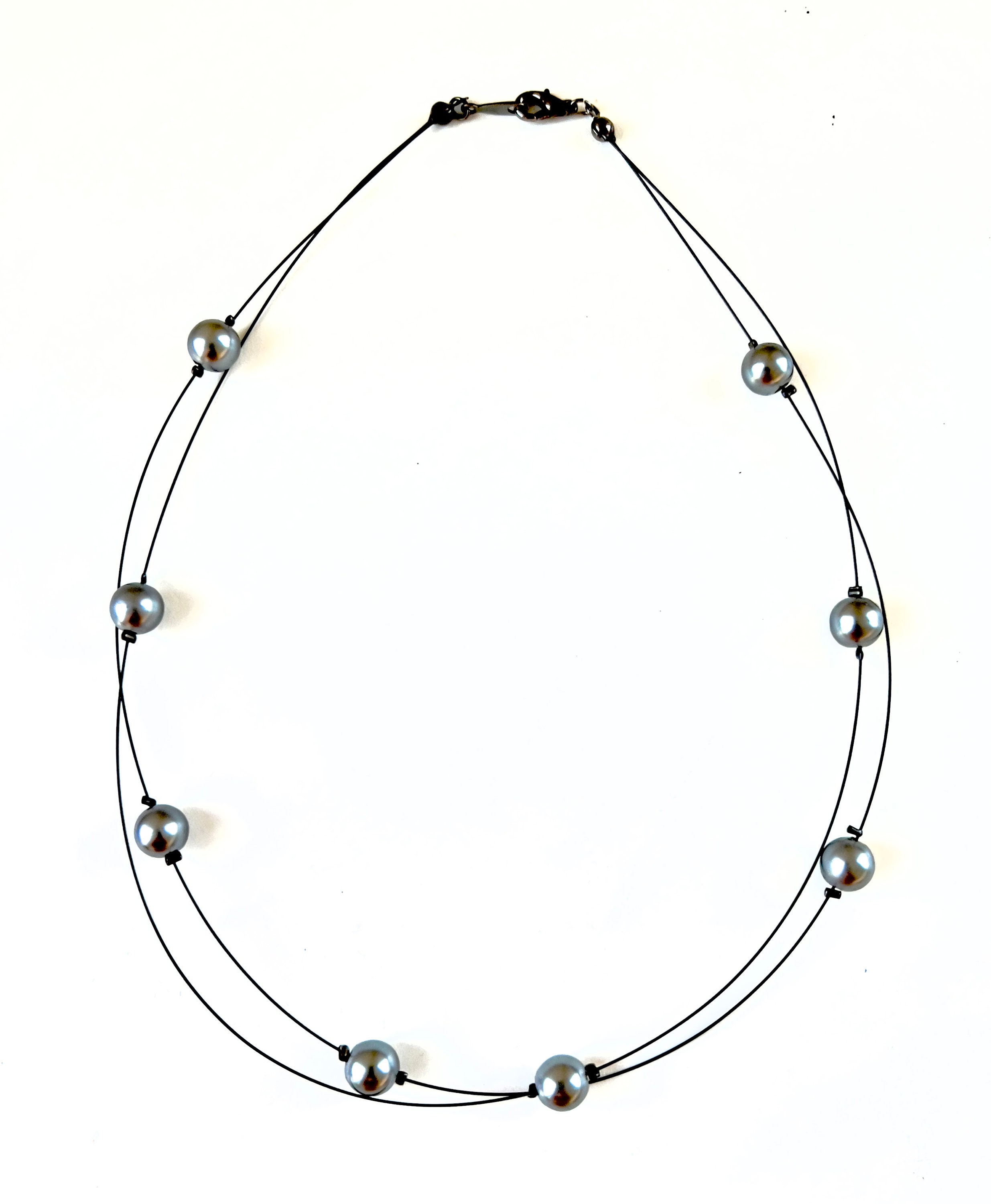 Trent Nathan Myer Pearl Double String Black Pearl Necklace - Etsy