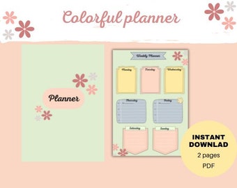 Daily Planner Printable | Fun and Colorful Daily Planner | Daily ...