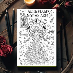 Gothic Affirmation Coloring Book for Women | Roses & Reclamation Vol. 1 ...