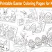 12 Easter Spring Coloring Page Set - Instant Download - Easter ...