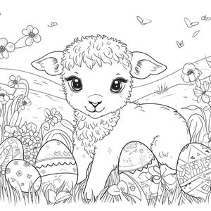 12 Easter Spring Coloring Page Set - Instant Download - Easter ...