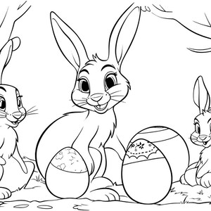 12 Easter Spring Coloring Page Set - Instant Download - Easter ...