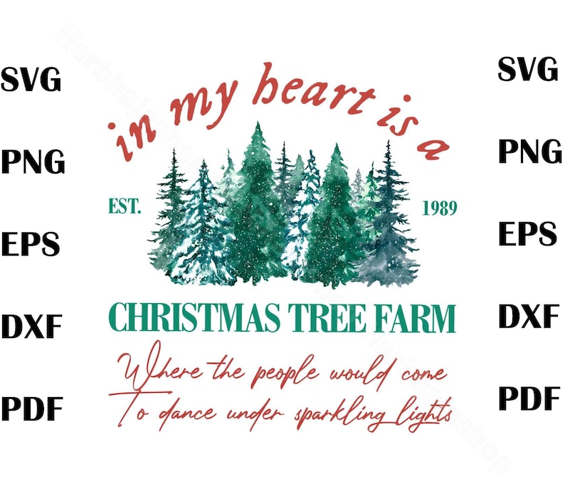 In My Heart is A Christmas Tree Farm PNG Download File, Merry Xmas Png ...