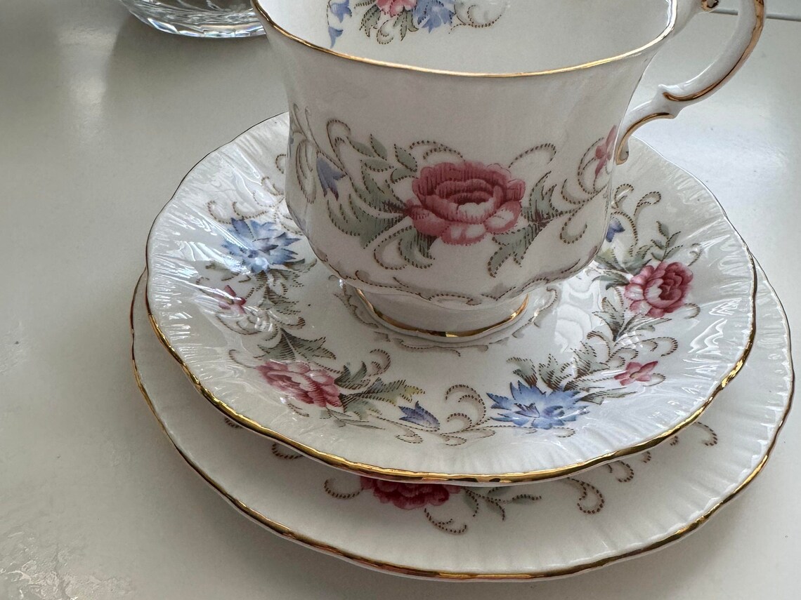 Vintage Paragon Trio Cup and Saucers, Hand-painted - Etsy