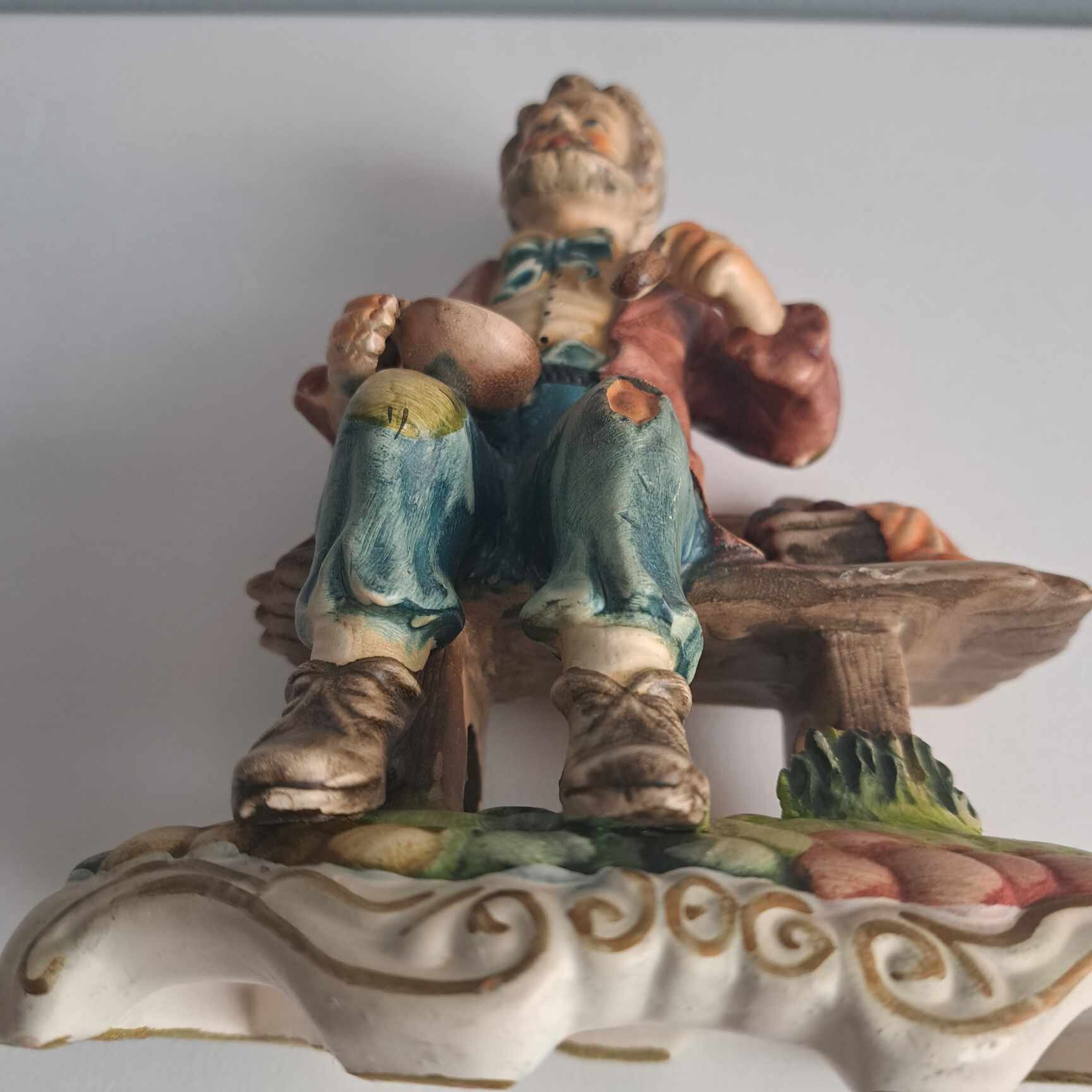 Figurine in a Capodimonte Style 'old Man Having a Picnic - Etsy