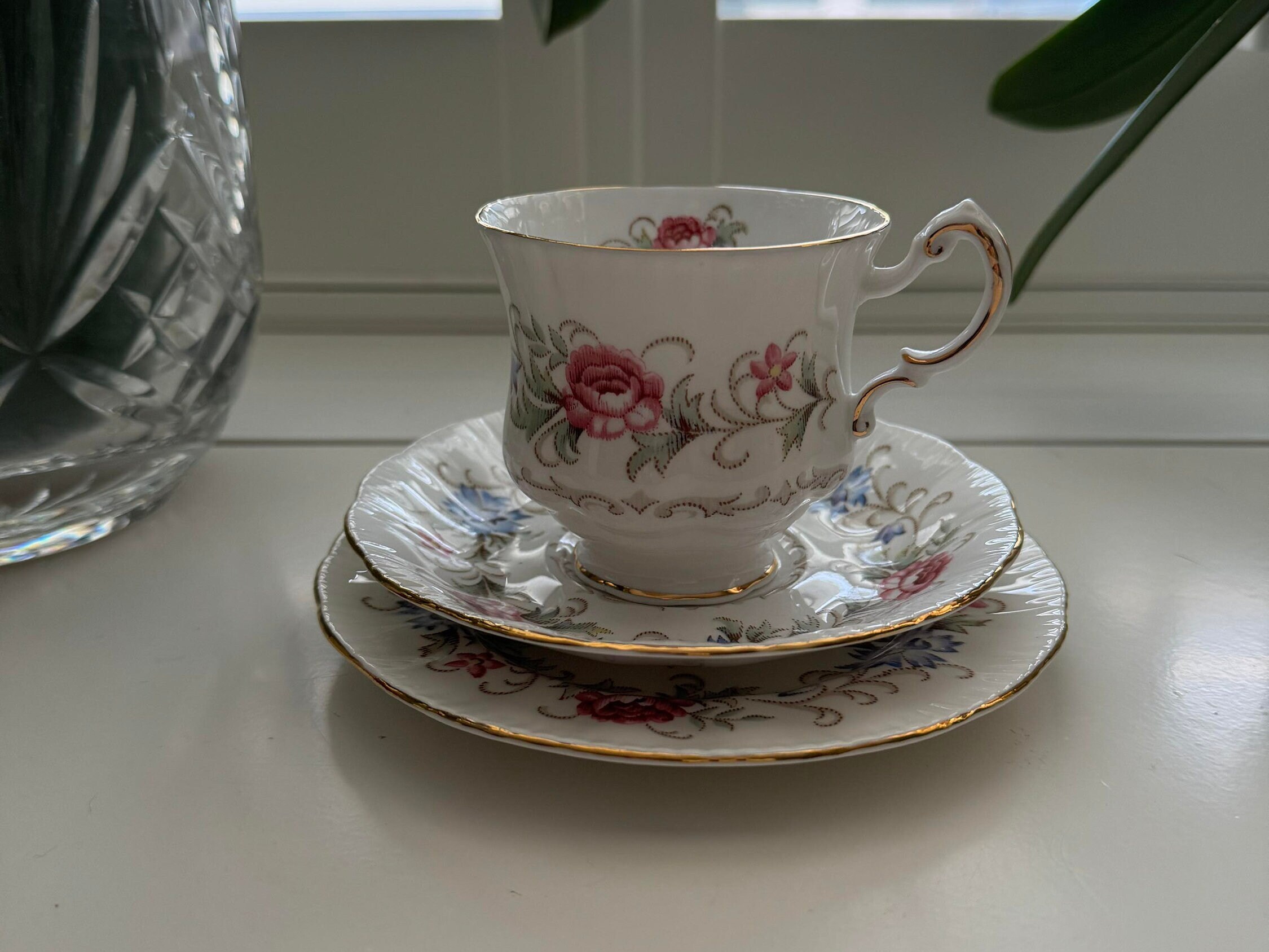 Vintage Paragon Trio Cup and Saucers, Hand-painted - Etsy