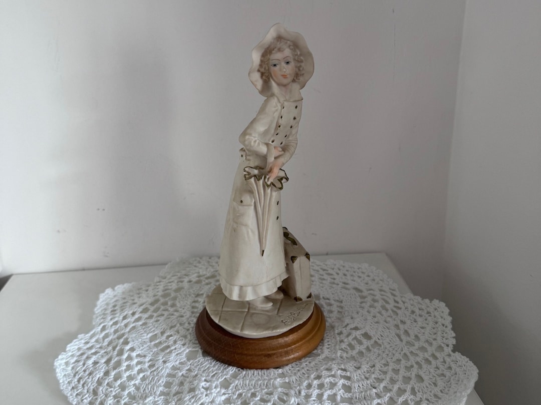 A. Belcari Sculpture Girl With Suitcase - Etsy