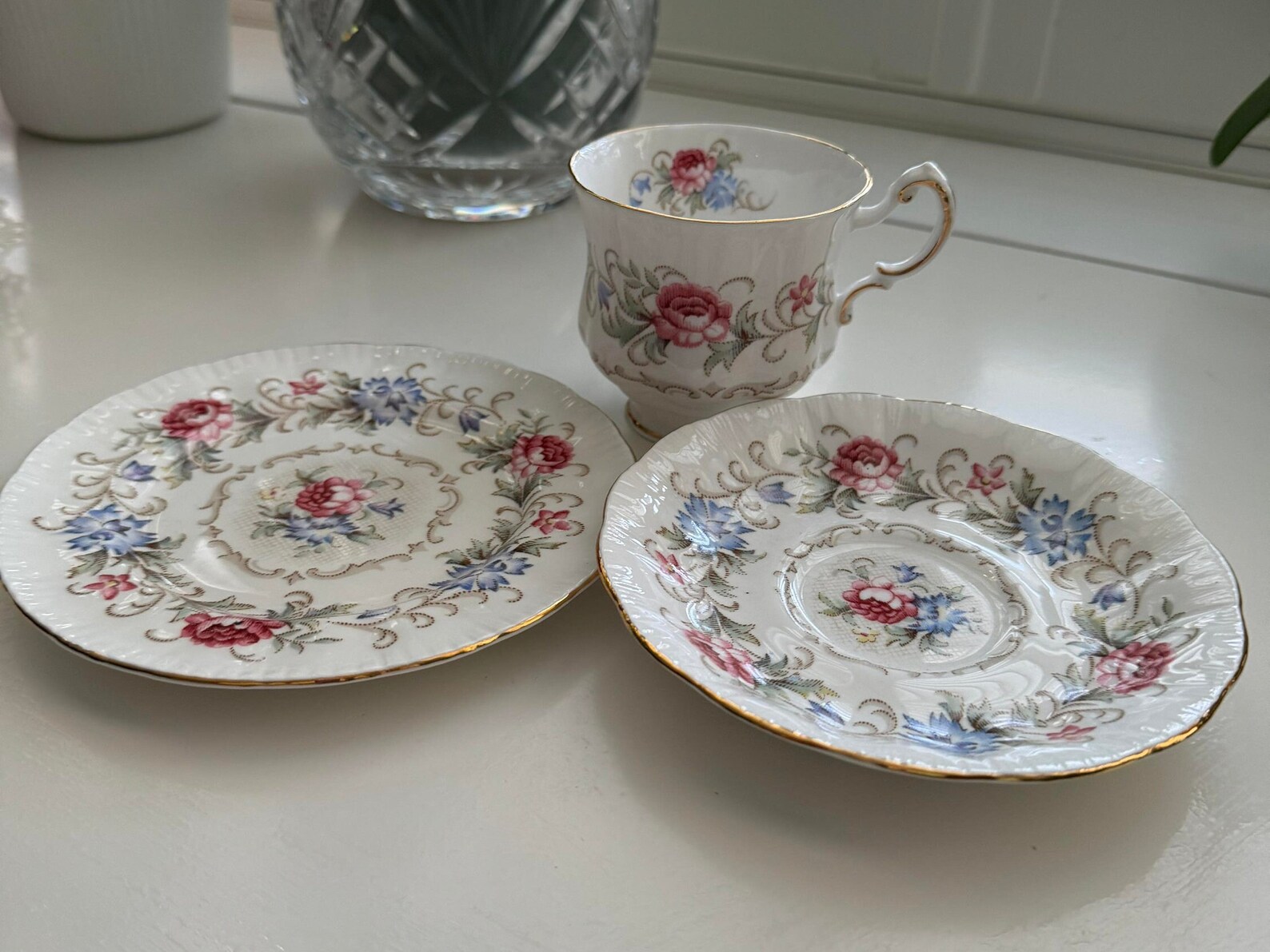 Vintage Paragon Trio Cup and Saucers, Hand-painted - Etsy