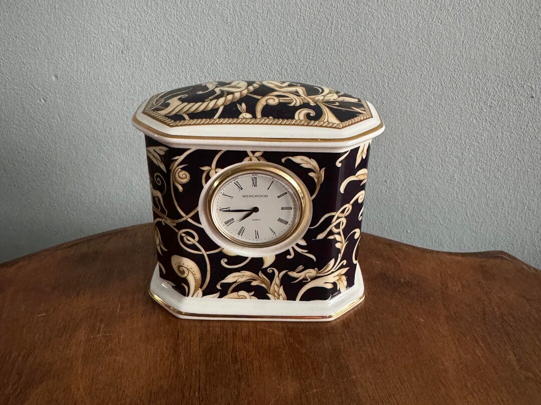 Vintage Wedgwood Bone China Mantel Clock With Cornucopia Pattern. - Etsy UK