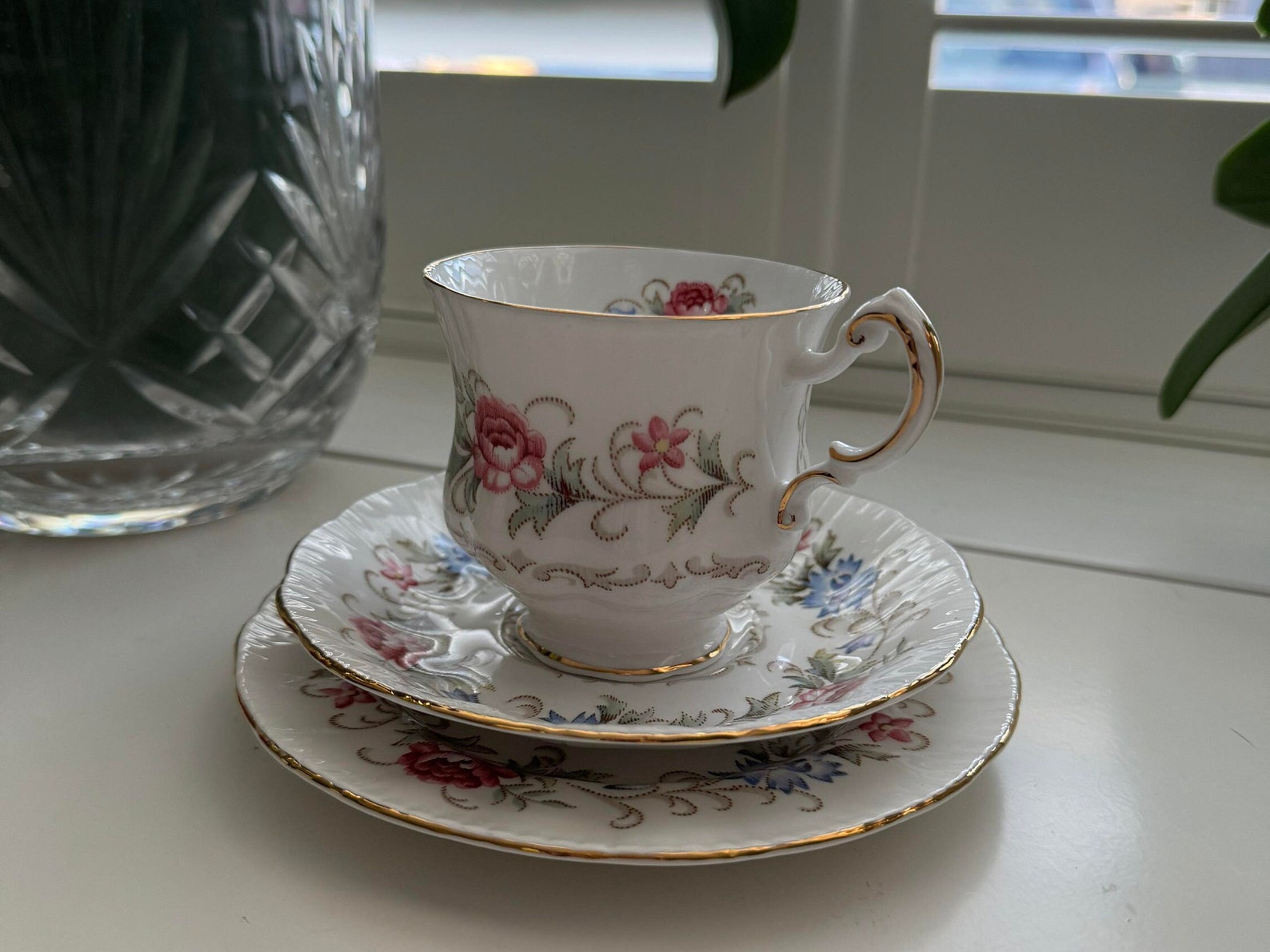 Vintage Paragon Trio Cup and Saucers, Hand-painted - Etsy