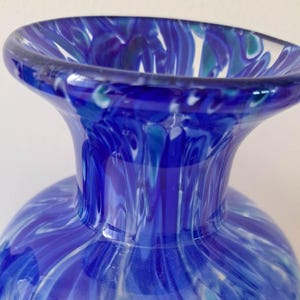 Hand Blown Blue Vintage Glass Vase. Price for 1 Pc - Etsy