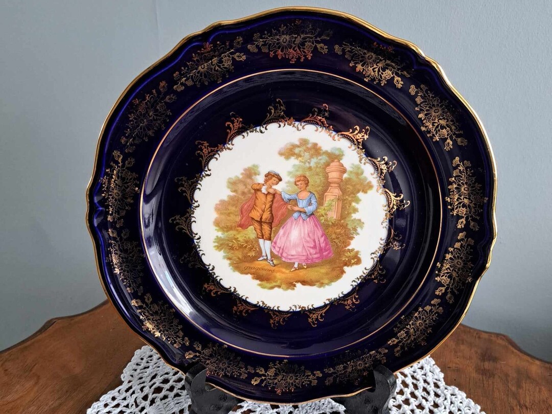 Decorative Collector's Plate Made of French Limoges Castel Porcelain in ...