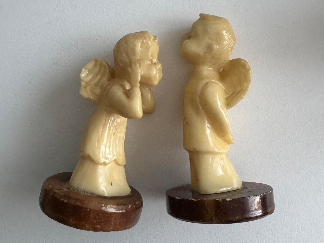 Two Antique Alabaster Singing Angels - Etsy