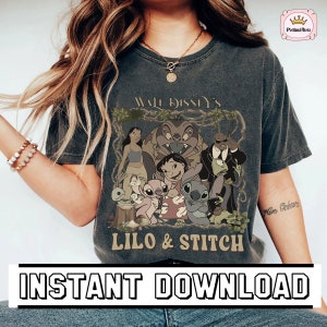 Stitch Vintage 90's Sublimation Design, Stitch Characters PNG, Retro ...