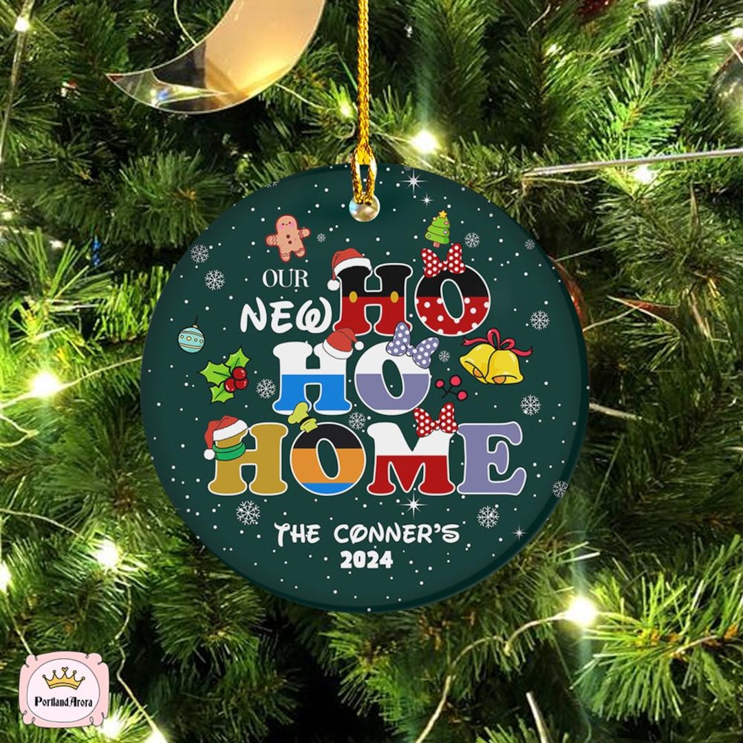 Personalized Mickey and Friends Our New Home Ornament, HO HO Home ...