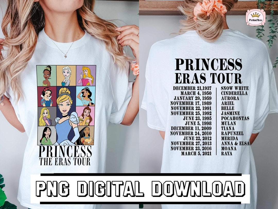 Princess Eras Tour PNG Design, Princess Tour-dated Instant Download ...