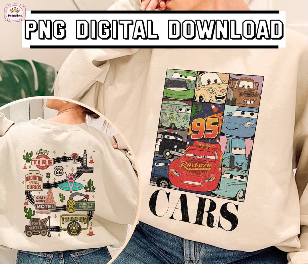 Cars Movie Shirt Download | Instant Download | Cars Characters Png ...