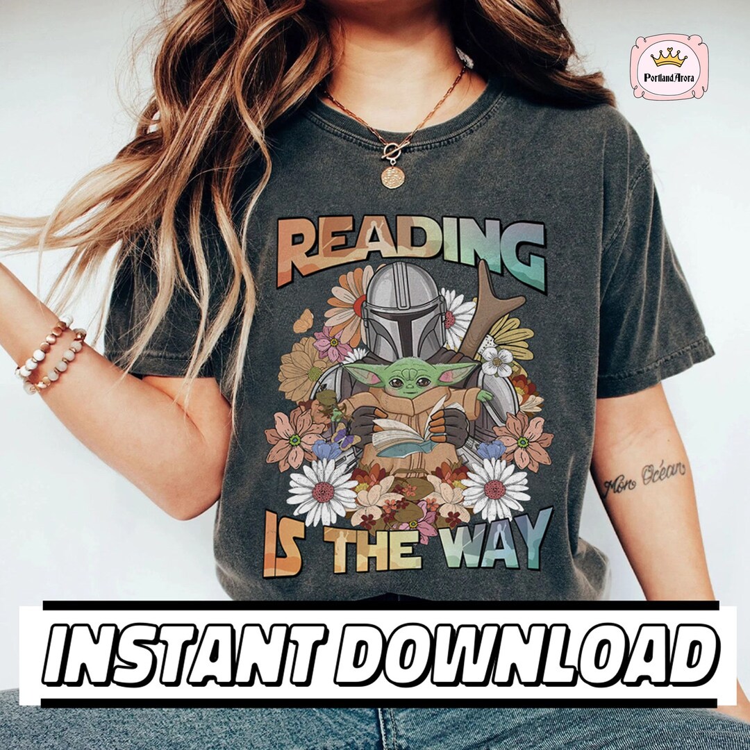 Mandalorian Baby Yoda Reading is the Way Digital Download | Starwar ...