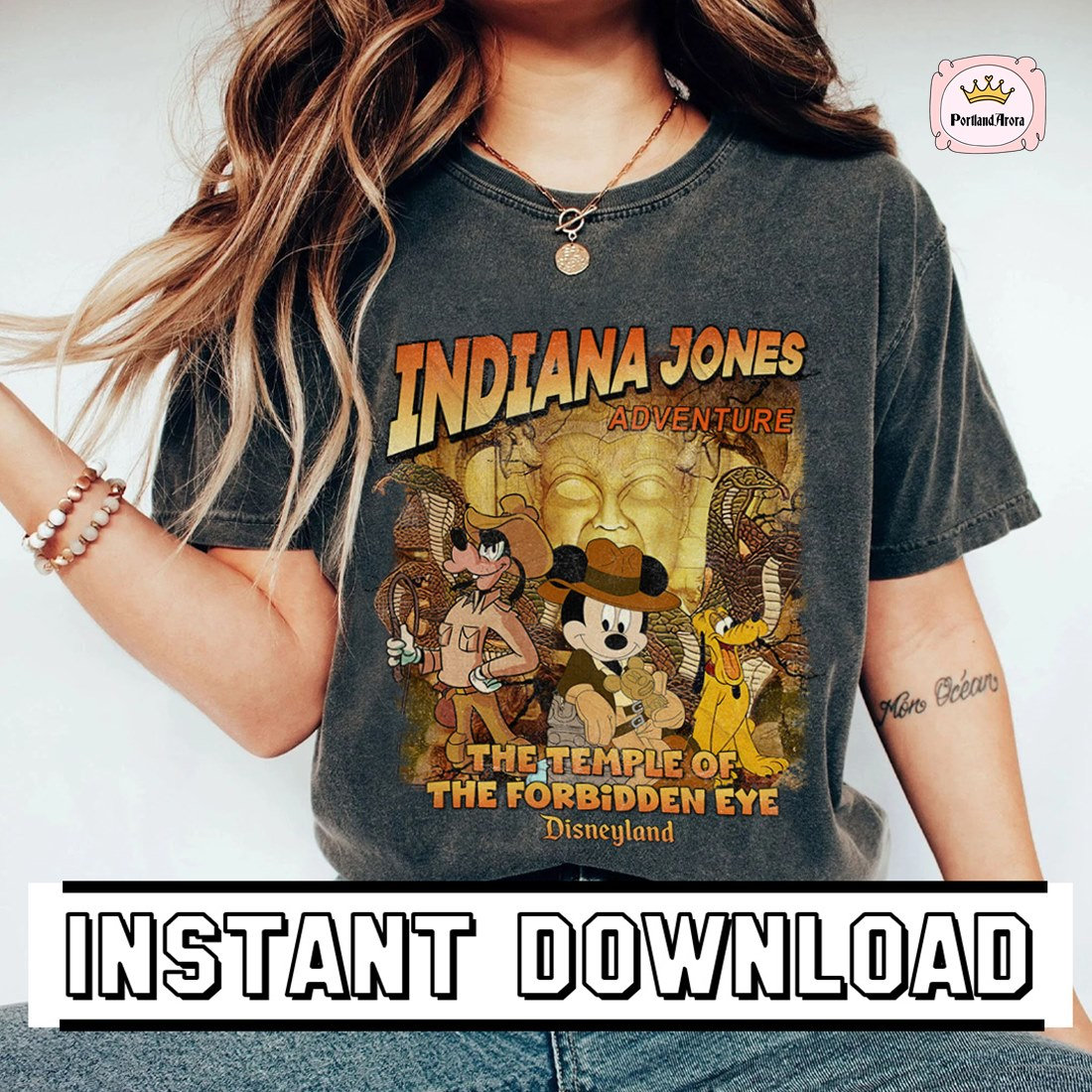 Retro Indiana Jones Adventure PNG, the Temple of the Forbidden Eye ...