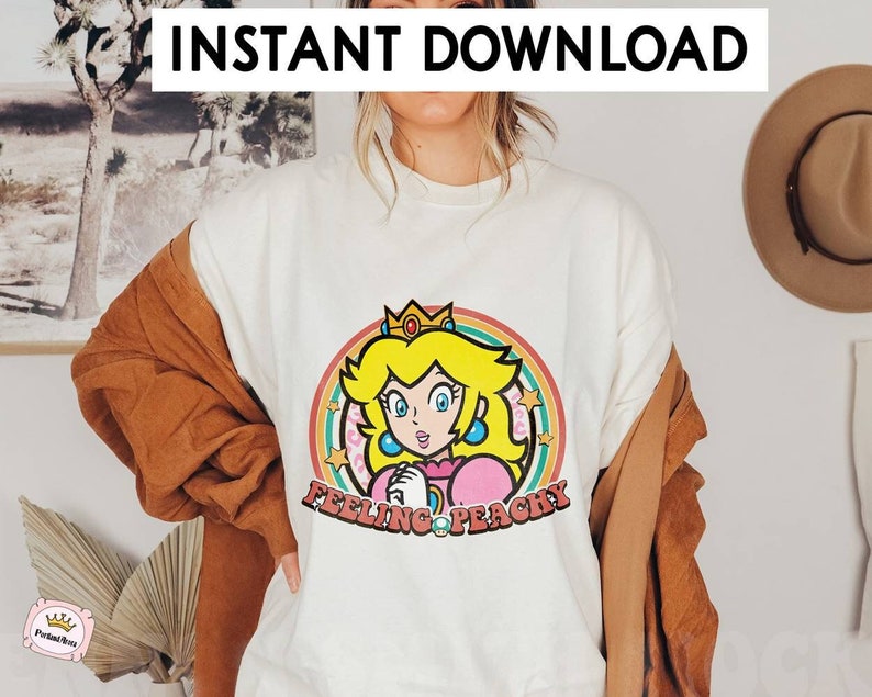 Princess Peach Super Mario Png Retro Bowser Peaches - Etsy