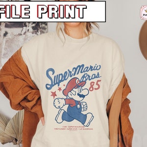 Retro Super Mario 1985 PNG, Super Mario Bros 85 Instant Download, Retro ...
