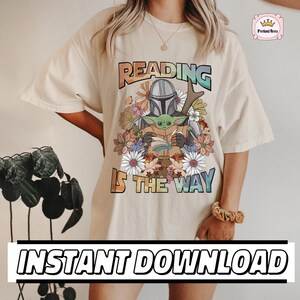 Mandalorian Baby Yoda Reading is the Way Digital Download | Starwar ...